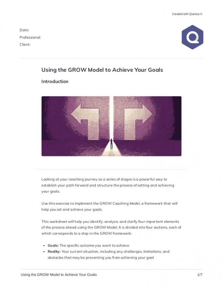 GROW Coaching Model - Quenza