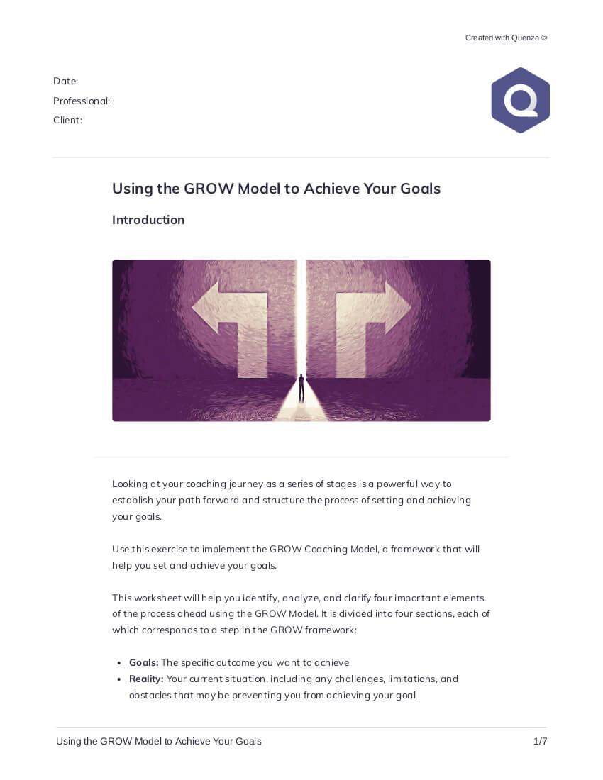 GROW Coaching Model - Quenza